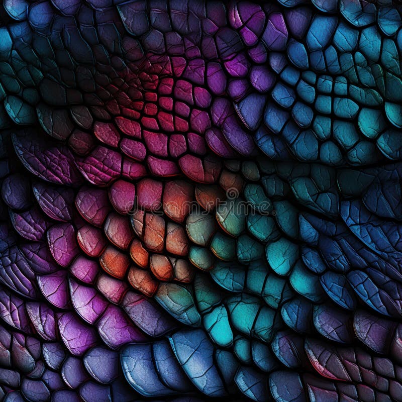 Dragon Skin Pattern Tile AI Generated Stock Illustration - Illustration ...