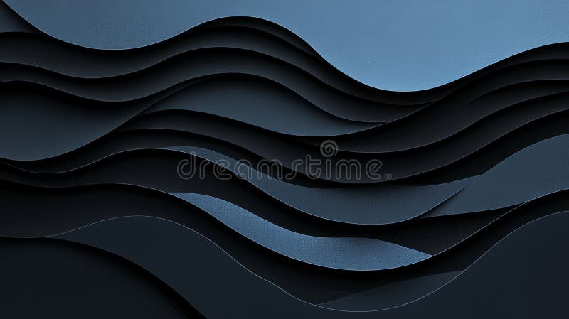 A Dark, Dramatic Abstract Paper Cut Design with Deep Layers in Black ...