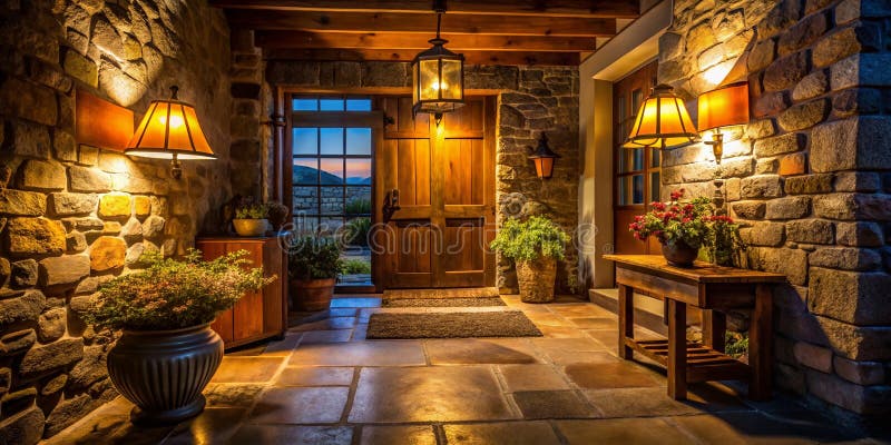 A Dark and Dramatic Farmhouse Entryway Interior Design Inspiration for ...