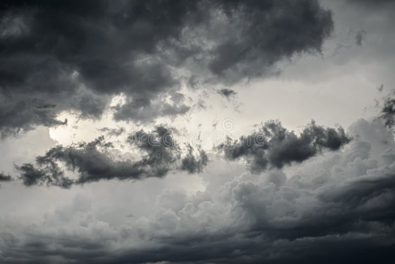 Dark Dramatic Sky with Black Storm Clouds Stock Image - Image of ...