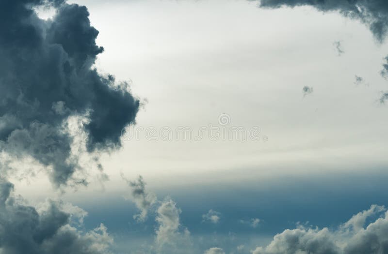 Dark Dramatic Sky and Clouds. Background Frame for Death and Sad ...