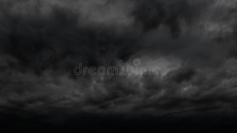 Dark Dramatic Sky with Stormy Clouds before Rain or Snow As Abstract ...