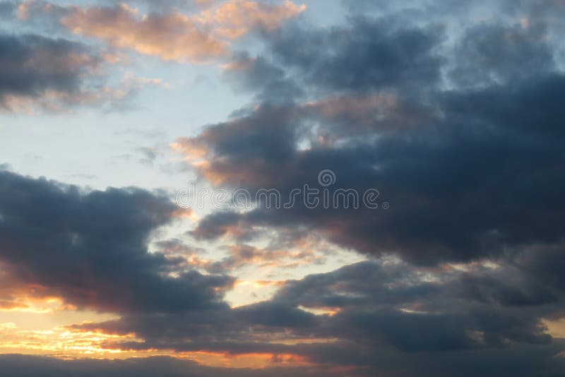 Dark Dramatic Sunset Over the Field Stock Photo - Image of atmosphere ...