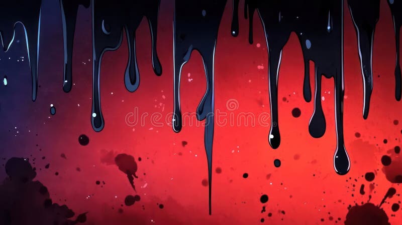 A Dark, Dripping Paint Effect on a Gradient Background, Evoking a ...