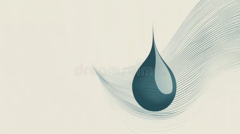 Dark Drop Balancing on Abstract Lines Symbolizing Oil Industry and ...