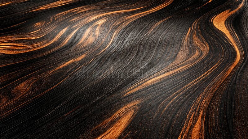 Dark Ebony Wood with a Sleek, Polished Finish and Complex Grain ...