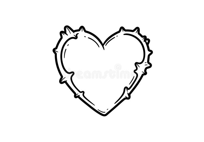 Gothic heart drawing stock vector. Illustration of dark - 388447072