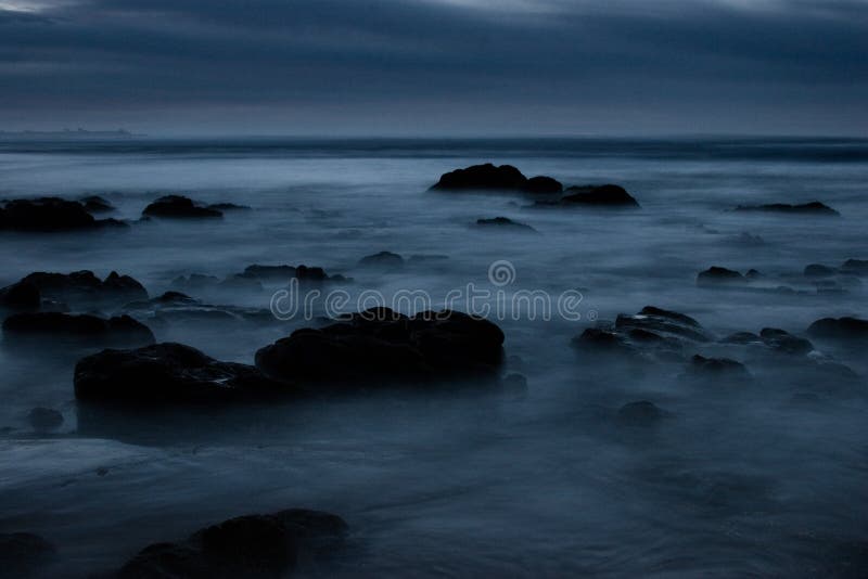 A dark eerie seascape stock photo. Image of seacoast, nature - 572776