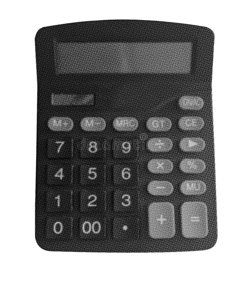 Dark Electronic Halftone Calculator in Trendy Vintage Style. Digital ...
