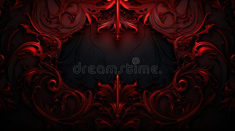 Dark Elegance in Ornate Gothic Flourishes Stock Illustration ...