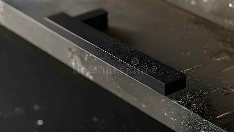 The Dark and Elegant Matte Black Finish of a Flush Handle Featuring a ...