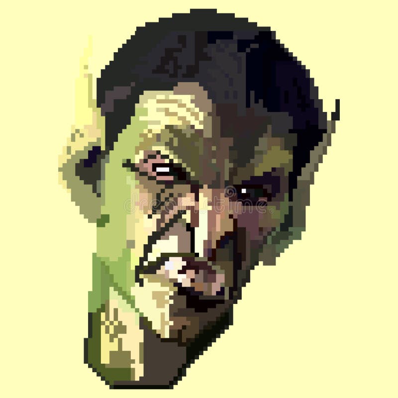 Dark Elf stock illustration. Illustration of pixel, green - 207522141