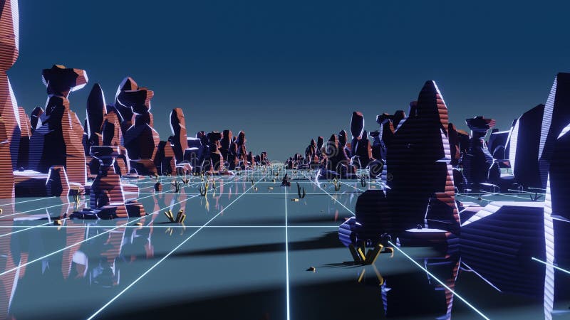 Dark Empty Planet, Loop Animation, 3d Rendering Stock Footage - Video ...