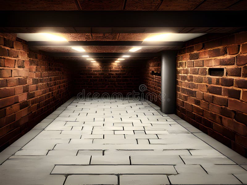 Dark Empty Room in Dark Room, Ai Generated Stock Illustration ...