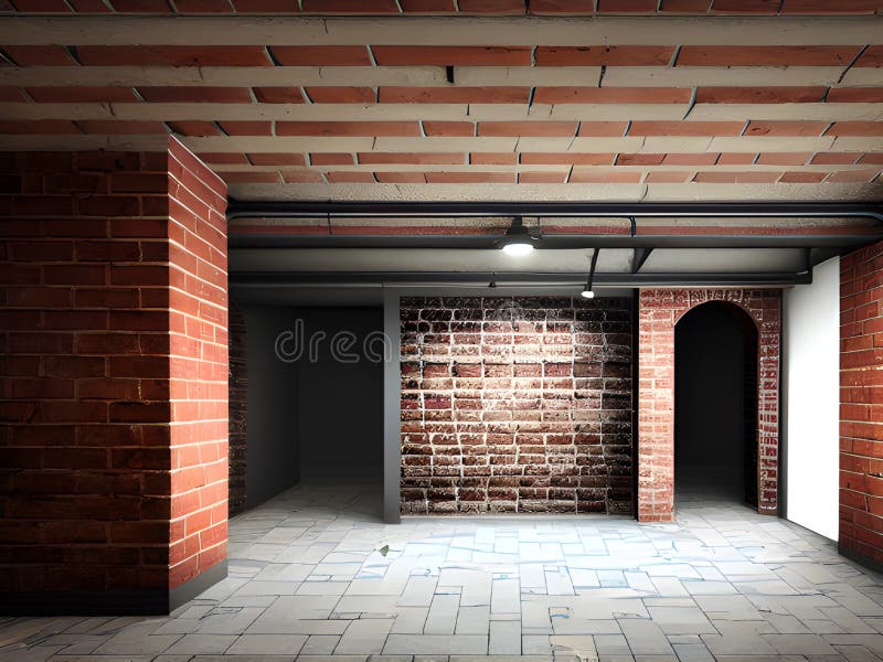 Dark Empty Room in Dark Room, Ai Generated Stock Illustration ...