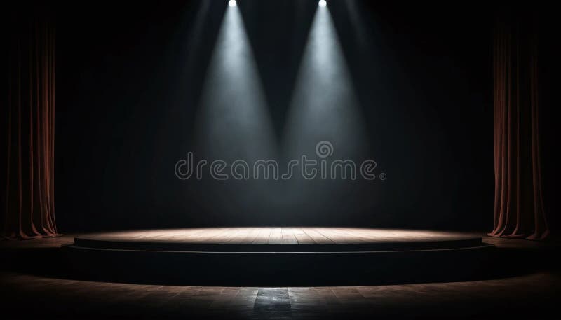 Dark Empty Stage Wallpaper stock illustration. Illustration of ambiance - 378324415