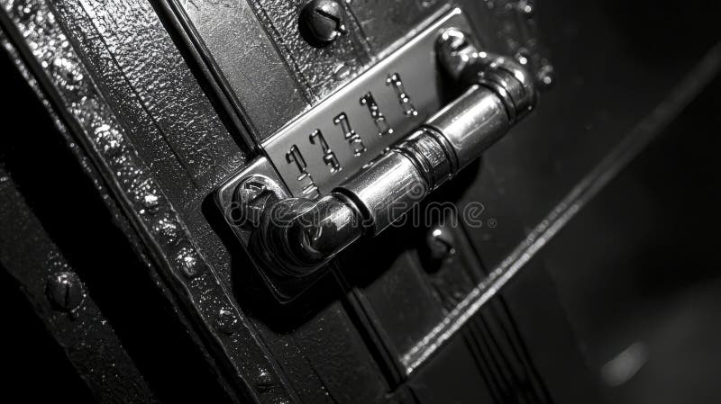 Dark Environment Close-up of Security Lock with Combination Code in ...
