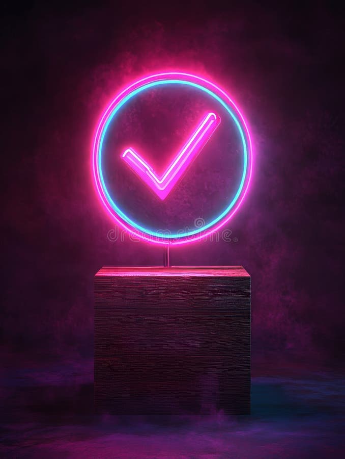 In a Dark Environment, a Modern Display Stand Showcases an Illuminated ...