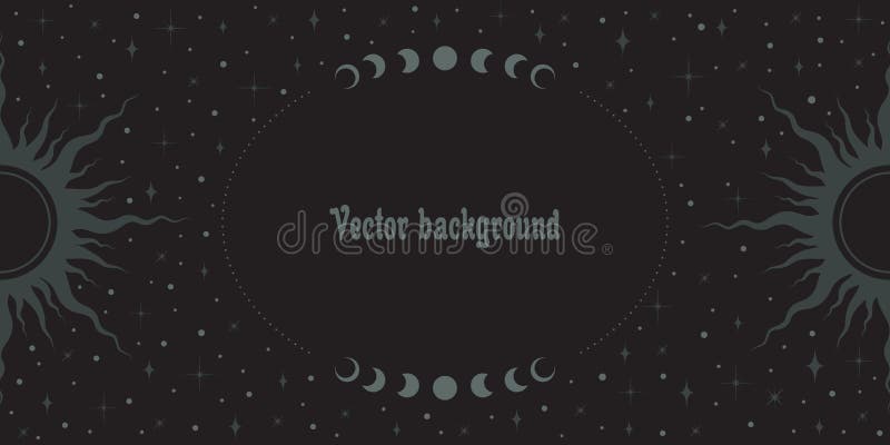 Prints Moon cycles and Sun in a black frame Art & Collectibles etna.com.pe