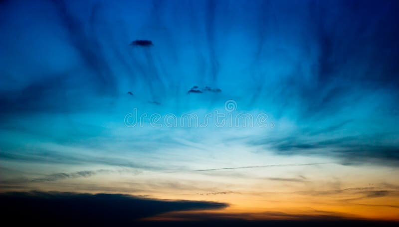 Dark Evening Sky with Clouds Stock Image - Image of light, natural ...