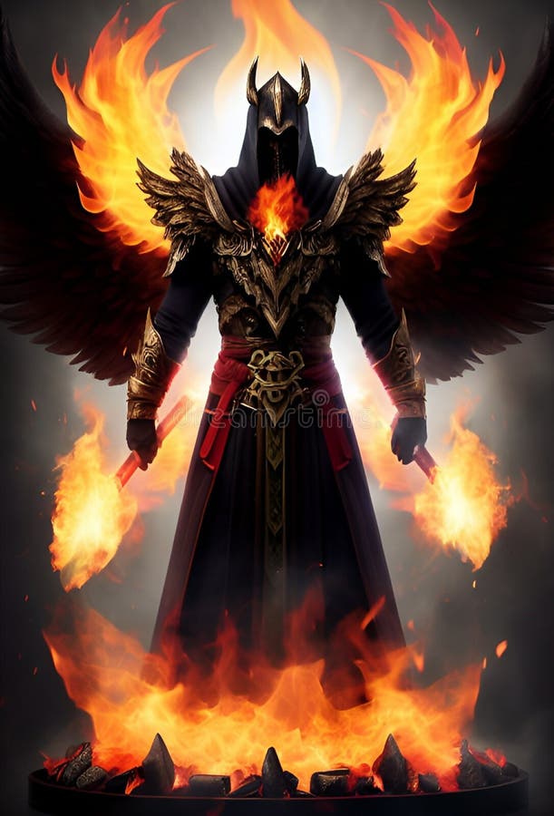 Evil Man in the Hell , Ai Generated Stock Illustration - Illustration ...