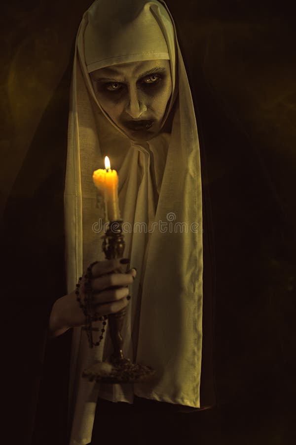 Dark evil nun stock photo. Image of dark, death, character - 198583684
