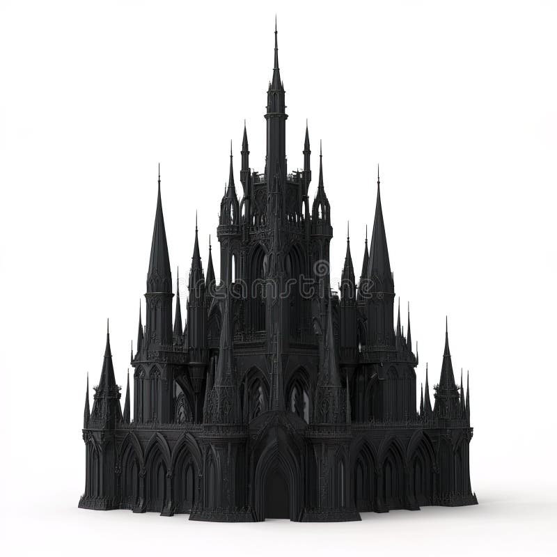 Dark Fantasy Gothic Palace with Intricate Architectural Elements Stock ...