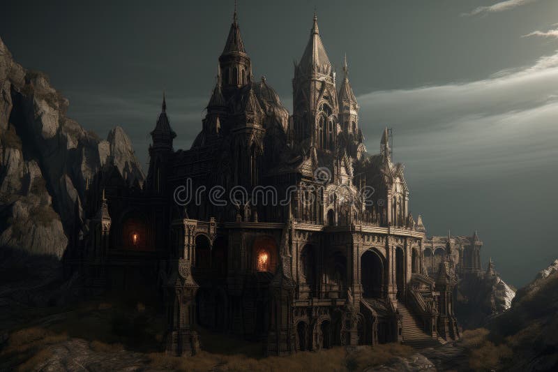 Fantasy church building stock illustration. Illustration of church ...