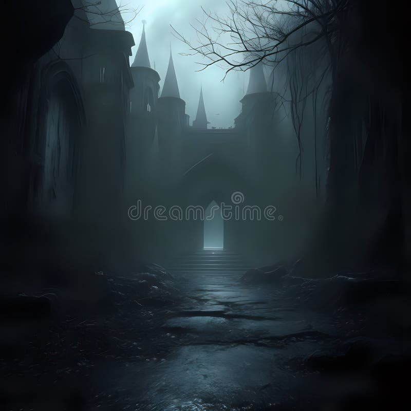 Dark Fantasy Scene - Generated by Ai Stock Illustration - Illustration ...