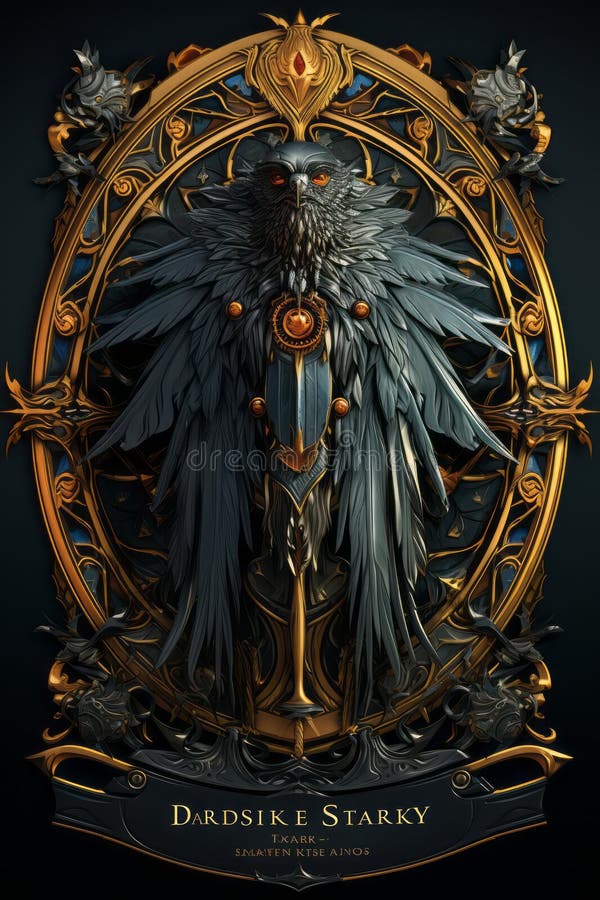 Dark Fantasy Shield Ai Generated Stock Illustration - Illustration of ...