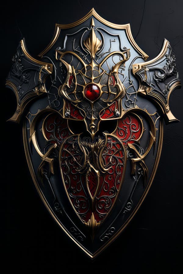 Fantasy Shield Ai Generated Stock Illustrations – 1,652 Fantasy Shield ...