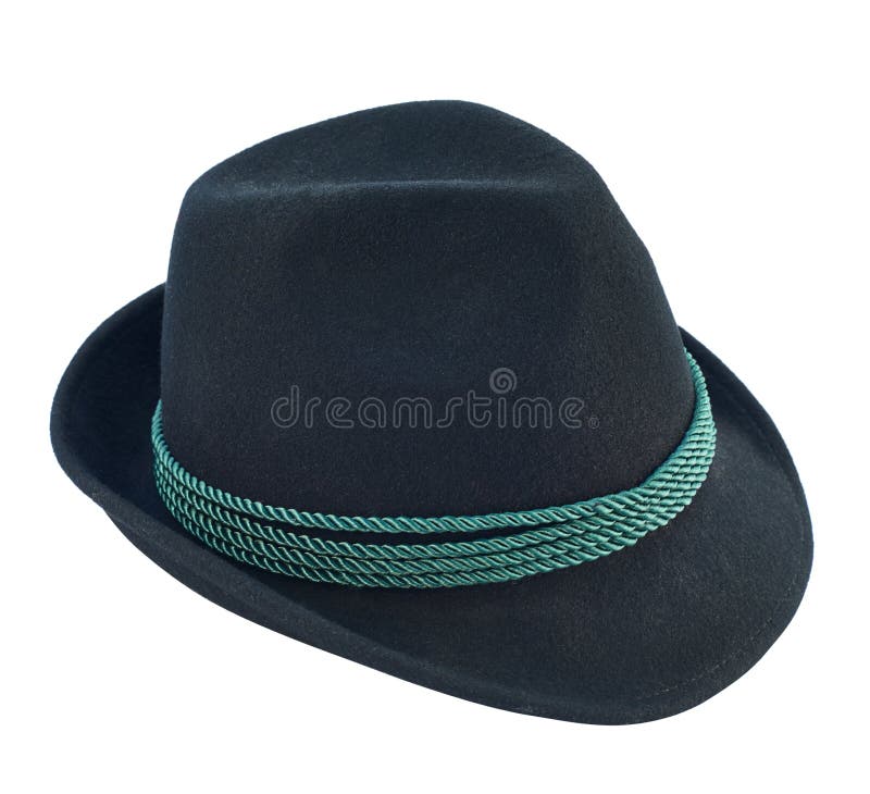 Dark Fedora Like Hat Isolated Stock Image - Image of clothing, fabric ...