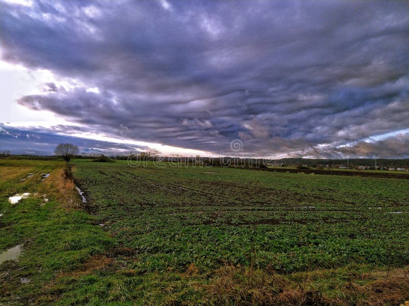 Dark fields stock image. Image of nature, dark, weather - 168392083