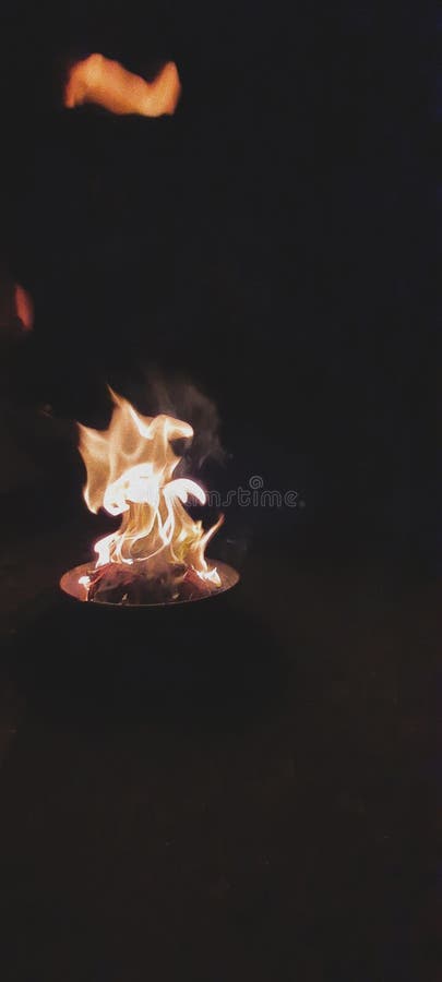 Dark and Fire with All Element of Life Stock Image - Image of element ...