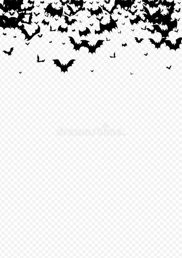 Black Flock Horror Vector Transparent Background Stock Vector ...