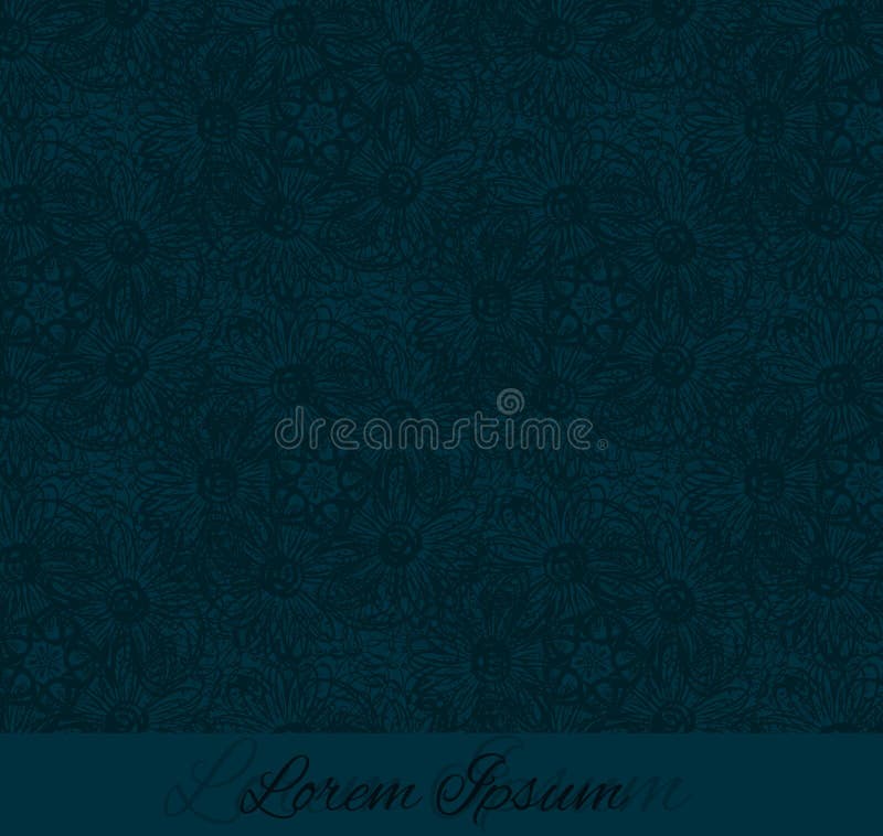 Dark Floral Background with a Place for Title Stock Vector ...