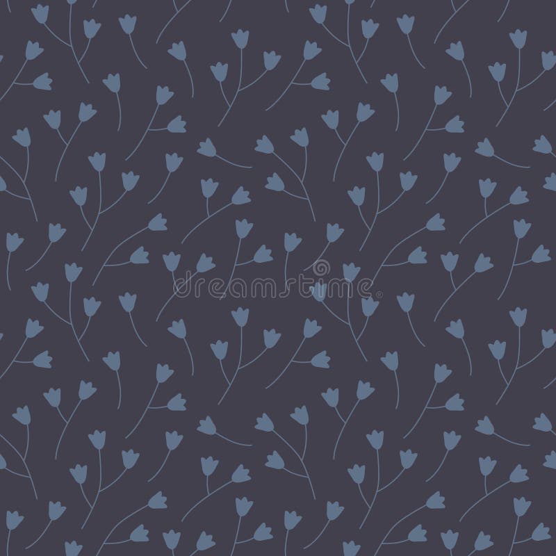 Dark Flowers Seamless Pattern Obituary, Funeral, Loss, Mourning Concept ...