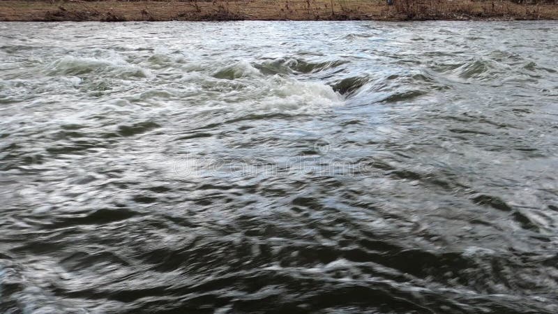 Dark Flowing River Water Current. Stock Video - Video of canada, splash ...