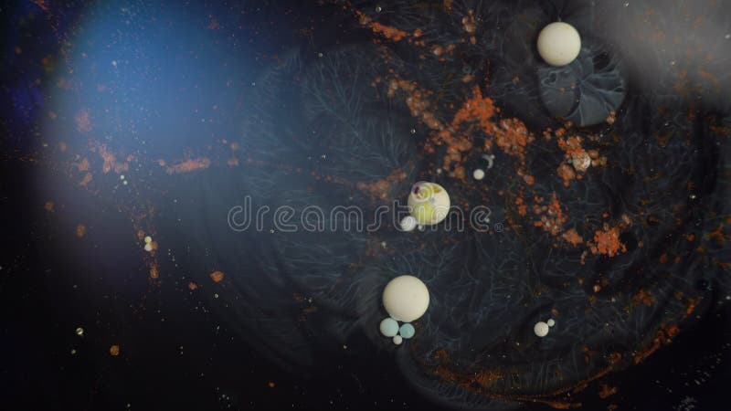 Dark Fluid Art Texture. Abstract Backdrop with Mixing Paint Effect ...