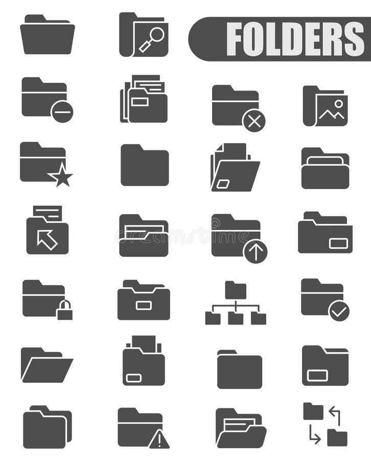 Folder Icons Computer Stock Illustrations – 24,172 Folder Icons Computer Stock Illustrations ...