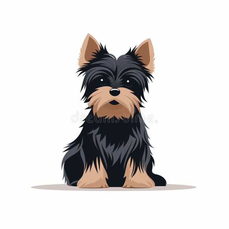 Dark and Foreboding Cartoon Teddy Bear Yorkshire Terrier Dog Stock ...