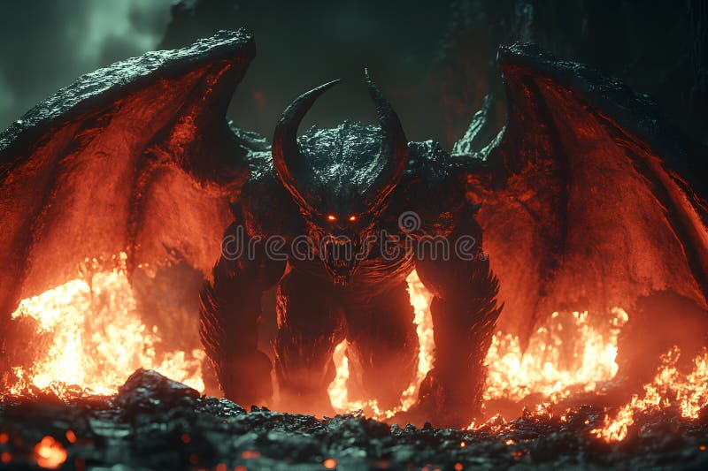 A Dark and Foreboding Depiction of a Demon Inspired by Biblical ...