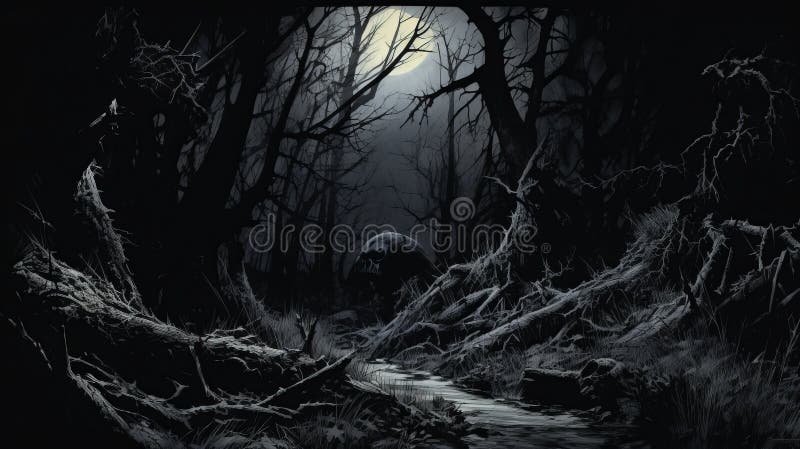 Dark Forest: a Mysterious Experimental Artwork by Bernie Wrightson ...