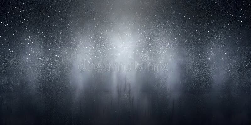 Dark Forest Scene with Fog and Falling Snow Stock Illustration - Illustration of winter, eerie ...