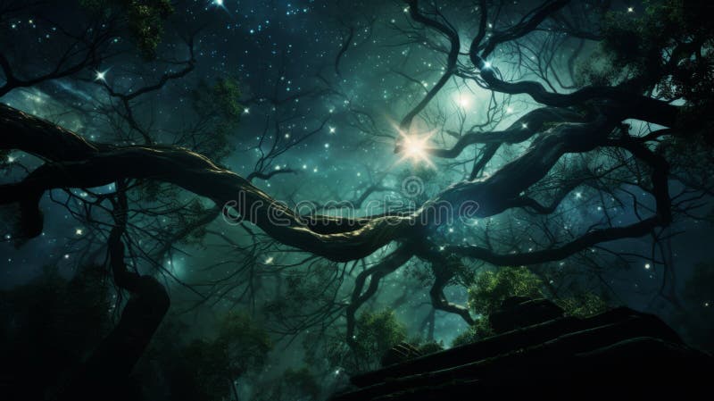 Stunning 3d Tree Wallpapers: Enchanting Nightscapes and Fantasy ...