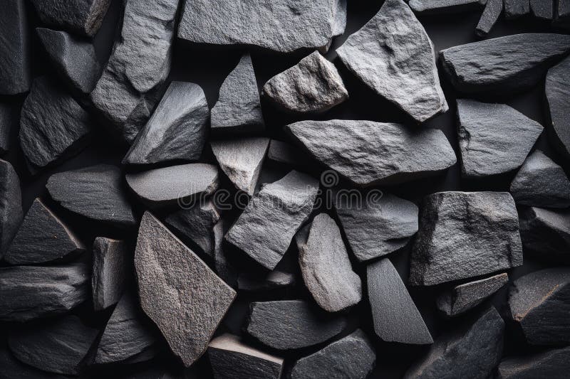 Dark Fragmented Stone Forms a Rugged Texture that Emphasizes the ...