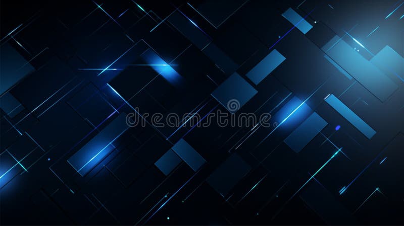 Dark and Futuristic Abstract Background in Blue Tones Stock ...