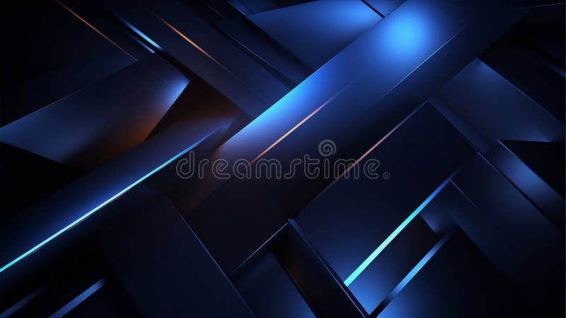 Dark and Futuristic Abstract Background in Blue Tones Stock ...