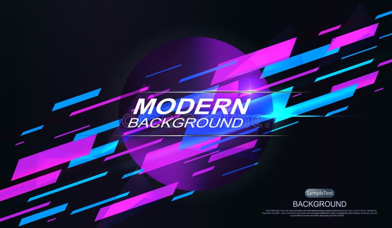 Dark Geometric Background with Blue and Violet Stripes with a Gradient ...