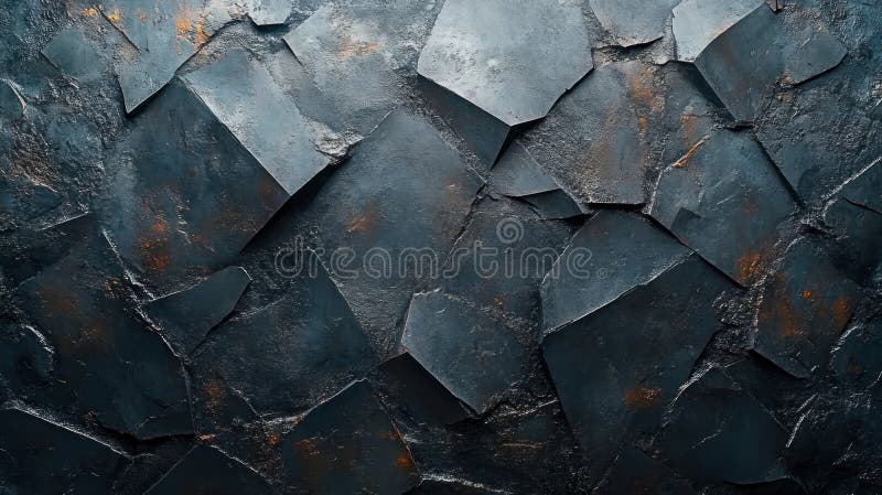 Dark Geometric Concrete Texture with Triangular Patterns: Abstract ...